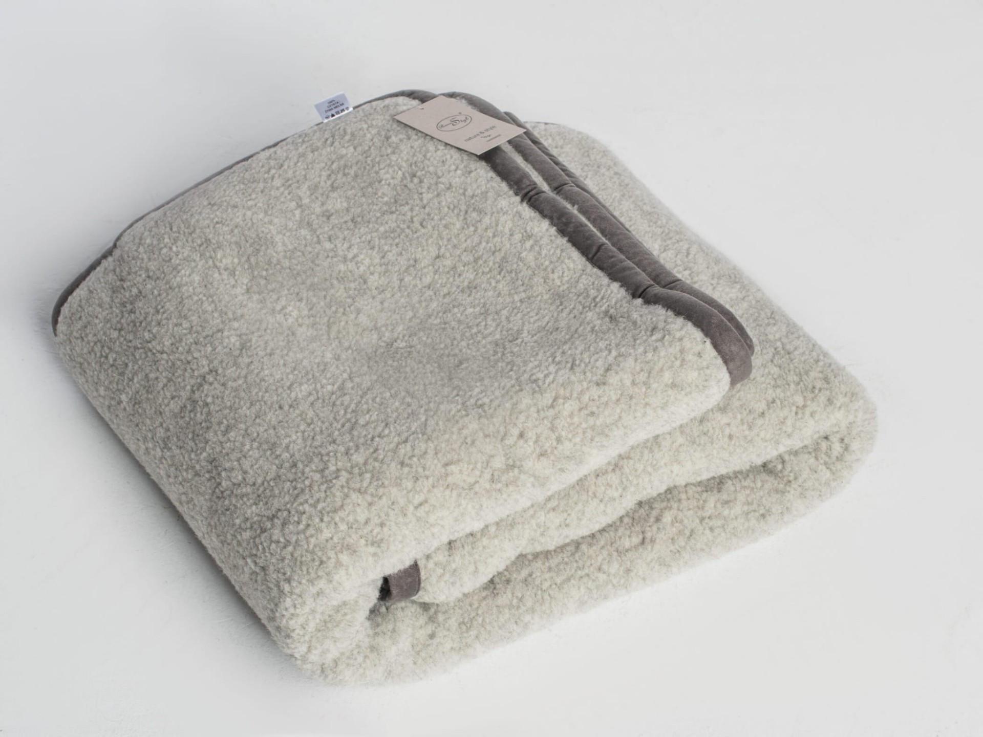 Koc wełniany Popielaty Wooltex - w sklepie Wooltex.pl